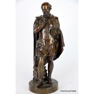 Patinated Bronze Shakespeare Figure - Figures/Groups - Sculpture/Statuary