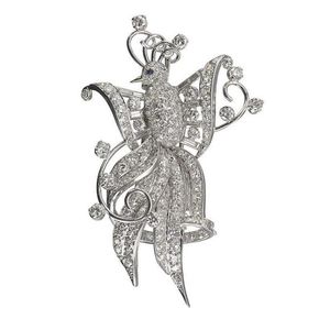 Peacock Diamond Pendant/Brooch - Brooches - Jewellery