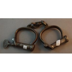 Convict handcuffs and manacles, Australian Colonial, Port Arthur ...
