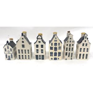 Set of Six KPM Bols Blue Delft Miniature Houses Collection - Zother ...
