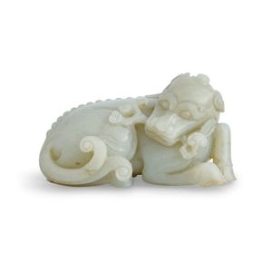 Carved Chinese jade bixie (mythical lion) - price guide and values