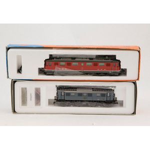 Swiss Red and Grey DC Locomotives - Railway Trains and Trams - Toys ...