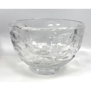Orrefors Sweden Bernadotte Crystal Bowl, Etched Signature, Depth 25.5cm ...