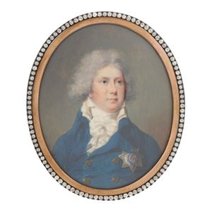 Diamond-Framed Portrait Miniature of George, Prince of Wales ...