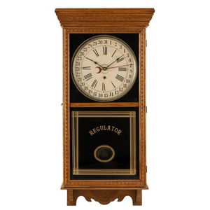 Late 19th Century Oak Case Regulator with Calendar Movement - Clocks ...