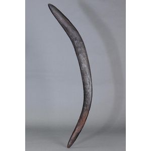 Rare Large Fighting Boomerang with Fluted Surface - Aboriginal ...