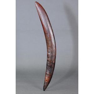 Crescent Boomerang with Elongated Striations - Aboriginal - Artefacts ...