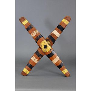 Engraved Wood Boomerang from Queensland - Aboriginal - Artefacts - Tribal