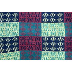 Tukutuku Travel Rug in Blue, White, and Purple - Rugs & Carpets ...