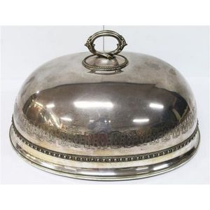 Antique silver plate meat covers, food covers, dish covers cloche ...