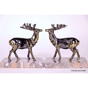 Art Deco Stag Bookends - Bookends - Sundries