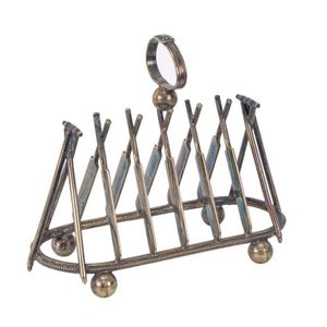 Cricket-themed Silverplate Toast Rack - Sporting - Cricket - Memorabilia