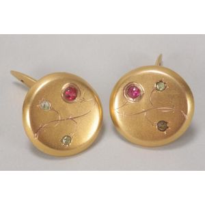 Russian Gold Flower Cuff Links - Cufflinks & Studs - Jewellery