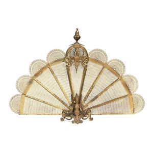 Vintage fire screens and spark guards, brass, bronze and gilt - price ...