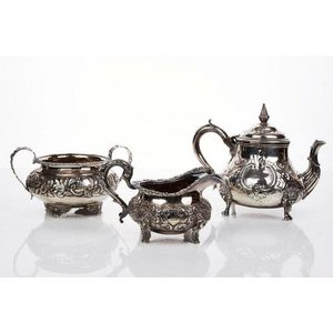 Antique Silver Tea Set with Various Marks - Tea & Coffee Services - Silver