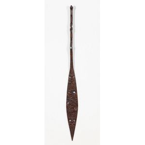 New Zealand Maori artefacts hoe (paddle) - price guide and values