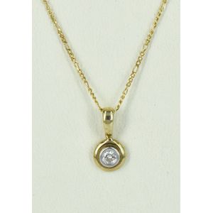 9ct Gold Diamond Pendant with Matching Chain - Pendants/Lockets - Jewellery