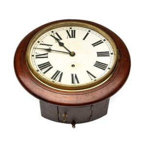 Antique English Wall Clock with Pendulum, No Key, Untested - Clocks ...