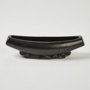 Rare Black Glaze Crown Lynn Trough with Organic Line Detailing - Crown ...