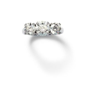 1. Triple Diamond Ring with 1.56ct Center Stone in Platinum - Rings ...