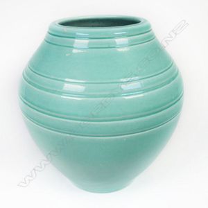 Pale Blue Glaze Vase by Olive Jones, Signed, 13cm Height - New Zealand ...