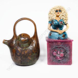 Ian Firth Pottery "Toy Boy" Box and Teapot Set - New Zealand Potters ...