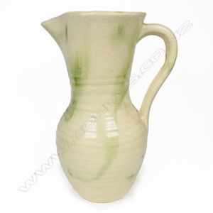 Crown Lynn Ambrico Green Cream Tall Jug with Dog Print - Crown Lynn ...