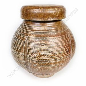 Ian Smail Quadriform Lidded Jar with Shino Glaze and Mark - New Zealand ...