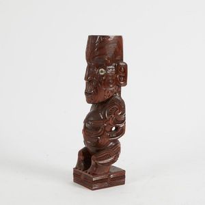 Te Maniatutu Ruamoko Figure with Paua Shell Eyes - New Zealand Maori ...
