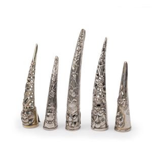 Antique Chinese Silver Fingernail Guards, Qing Dynasty, 19th Century ...