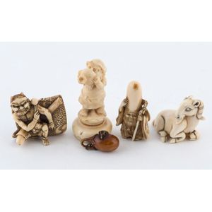 Carved Japanese ivory netsuke - price guide and values