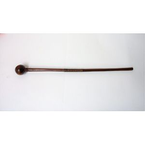 African Hardwood Knobkerrie Throwing Club with Skin Grip - African - Tribal