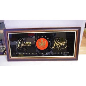 Crown Lager Advertising Sign - Framed - Signage - Advertising