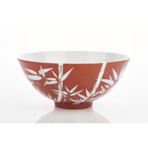 Iron-Red Bamboo Bowl - Ceramics - Chinese - Oriental