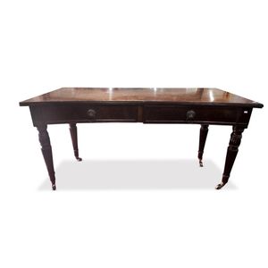 Regency Mahogany Curved Servery Table with Lion Mask Handles - Tables ...