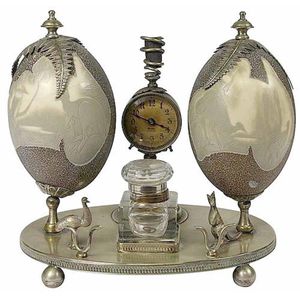 Australian Wildlife Desk Set - Eggs, Mounted Emu and Other Large ...