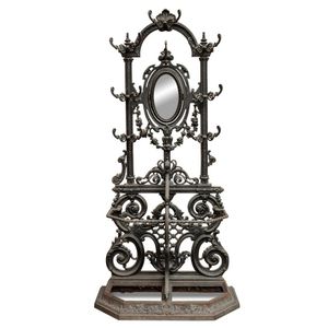 Victorian Cast Iron Hall Stand with Ornate Floral Swags - Hall ...