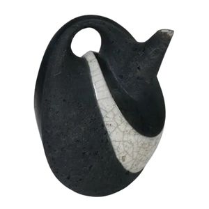Raku-fired Teapot with Cream Crackle Glazed Band, Rick Rudd - New ...