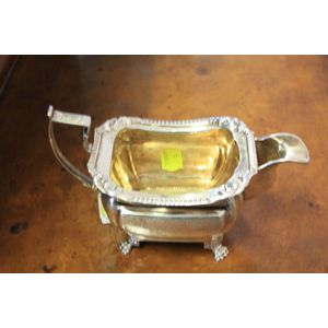 Regency Irish Silver Cream Pitcher with Cast Paw Feet - Jugs & Ewers ...