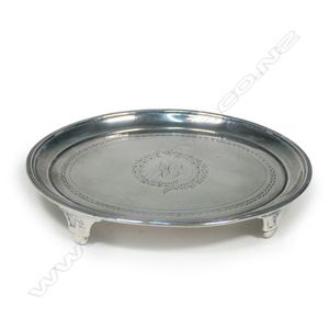 Georgian Silver Teapot Stand with Engraved Bands - Trays, Salvers ...
