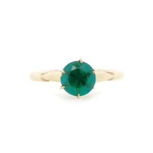 Green paste and rose gold ring, 9ct, early 20th - Rings - Jewellery
