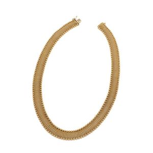 18ct Gold Multi-Row Bead Collar by Ronco - Necklace/Chain - Jewellery