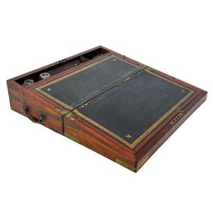 George III Mahogany Writing Box with Brass Bound Details - Boxes ...