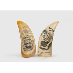 Scrimshaw whale's teeth, ivory and bone - price guide and values