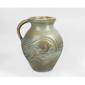 Susie Cooper Green Glazed Pottery Ale Jug with Ram Decoration - Cooper ...