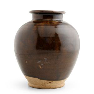 Song Dynasty Chinese dark tea dust glazed jar, 20.3 cm - Asian ...