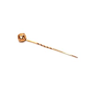 Antique 9ct Rose Gold Geometric Stick Pin, 0.6g, 5.2cm - Stick, Hat ...