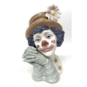 Lladro Clown's Head Porcelain Figure by J Puche - Lladro and Nao - Ceramics