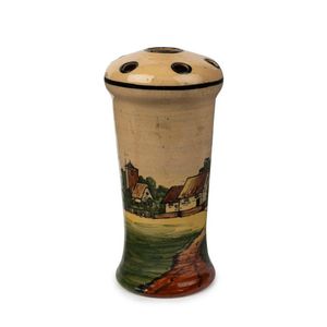Hand-painted P.P.P. hatpin vase attributed to Reg Hawkins, 21cm ...