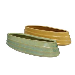 Pair of Crown Lynn Ambrico Trough Vases with Fraction Marks - Crown ...